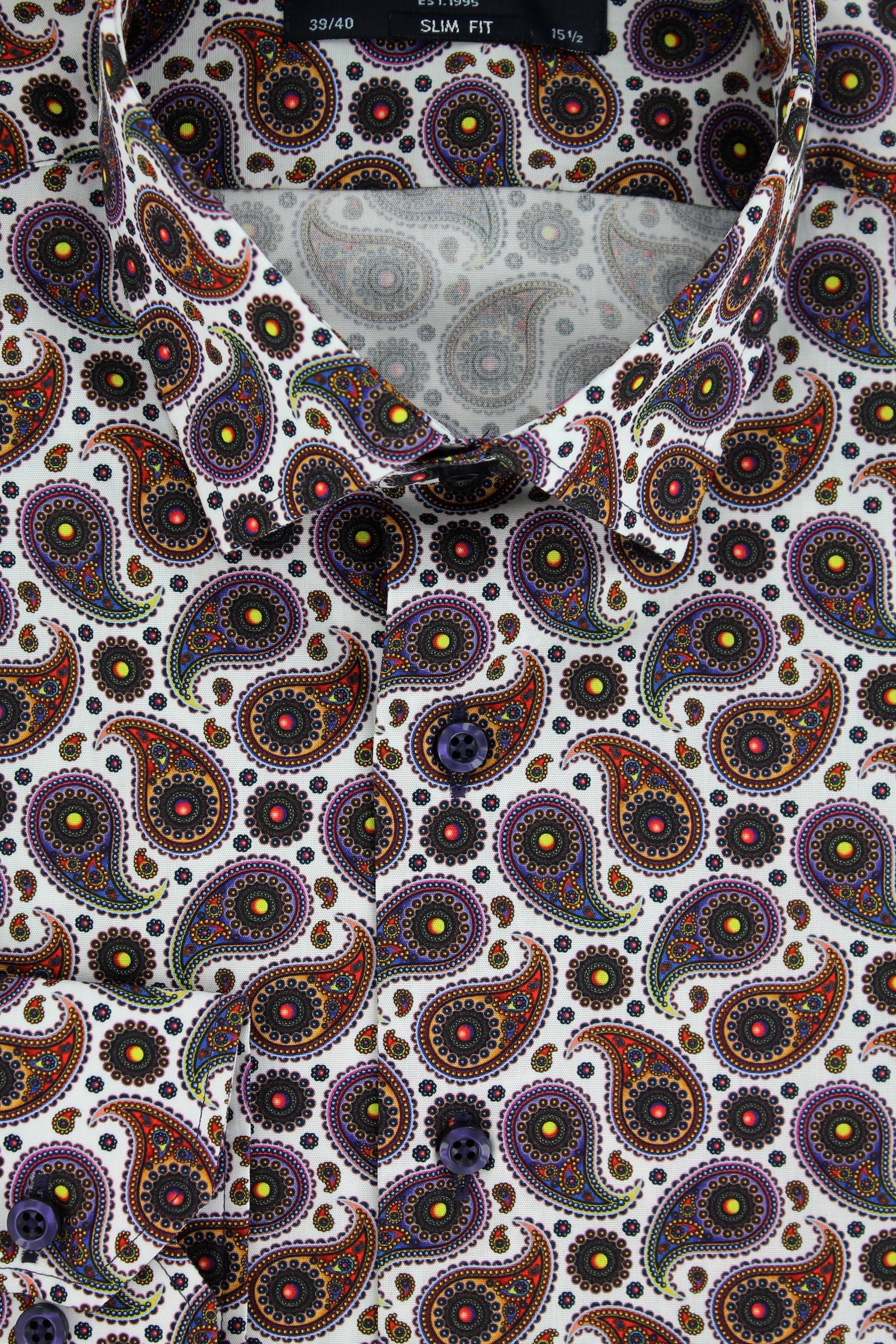 Chemise cintrée cachemire print | Cotton Park
